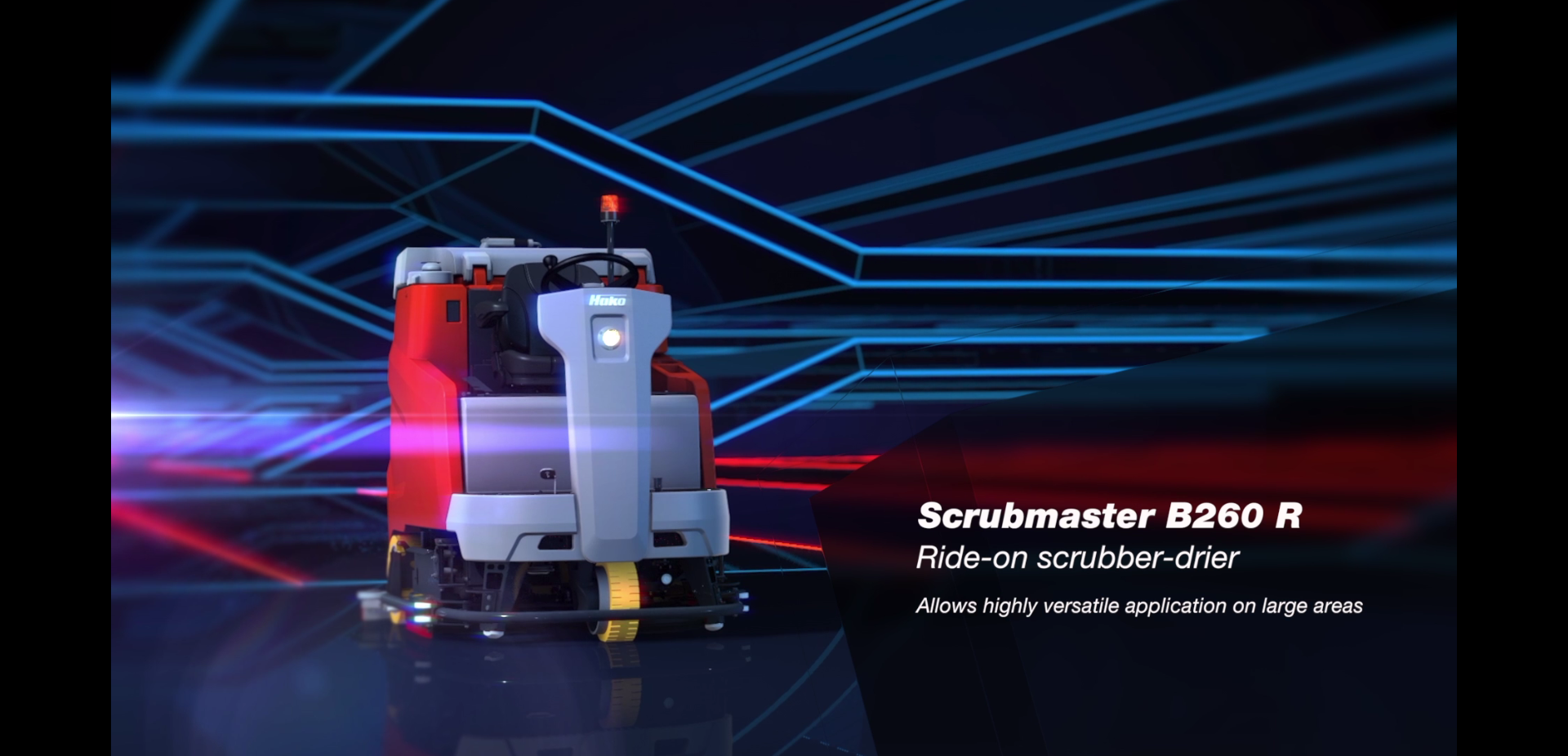 Den nye Scrubmaster B260R Ride-on gulvvasker - Hako Danmark